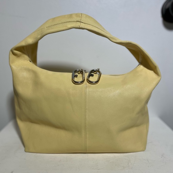 Furla | Bags | Furla Ginger Small Hobo Bag In Yellow Leather | Poshmark